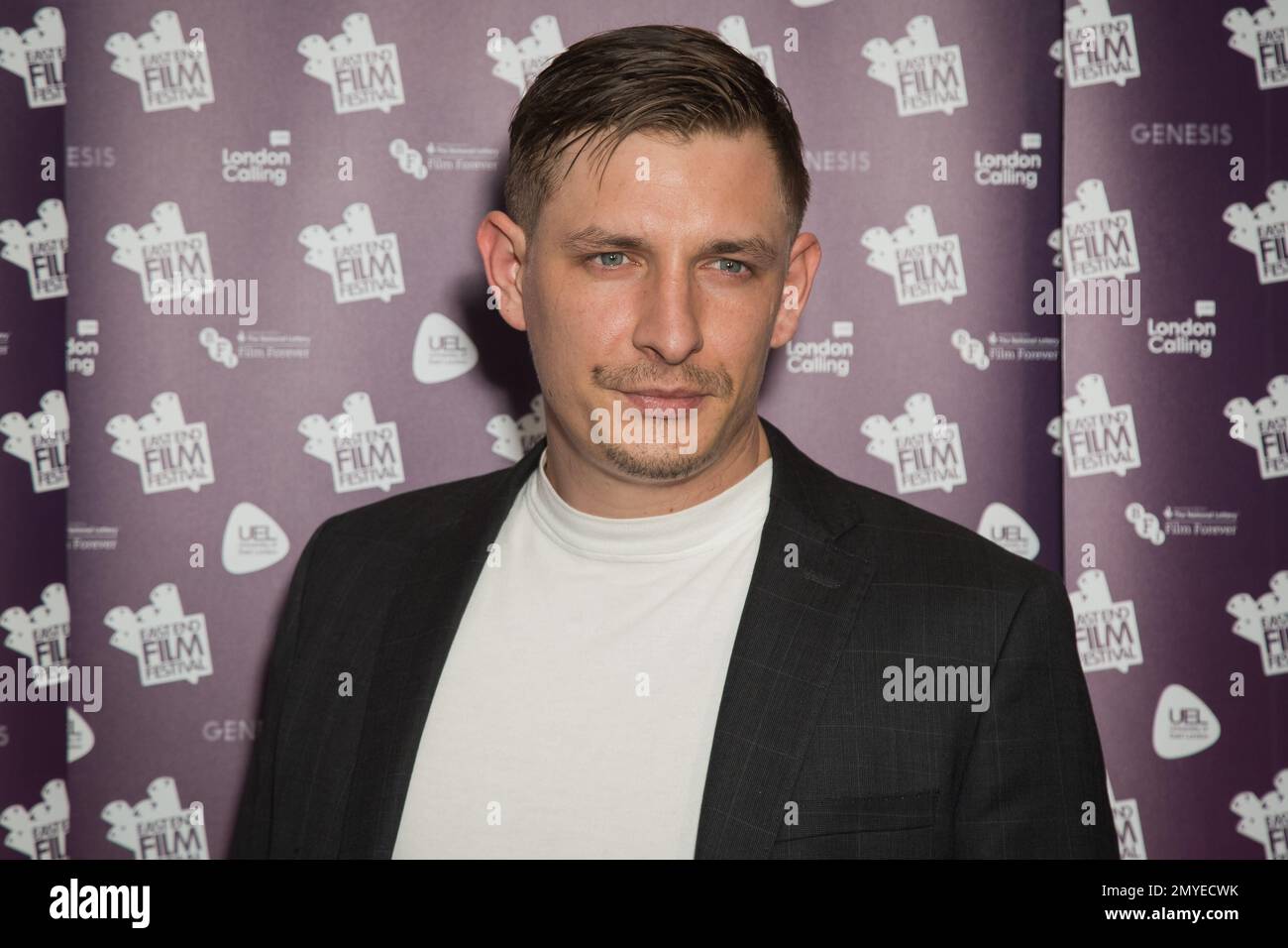 Actor Frederick Schmidt poses for photographers upon arrival at the ...