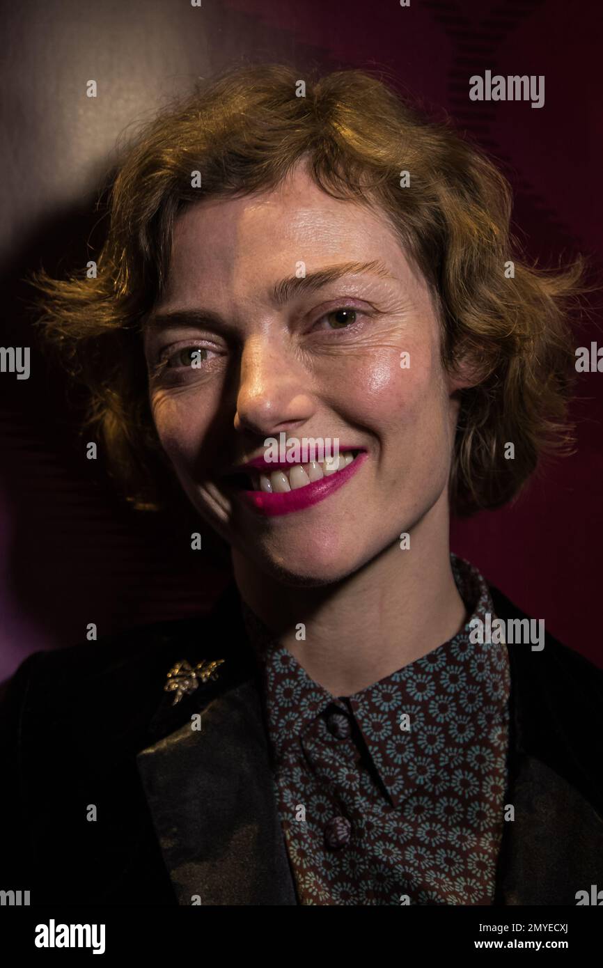 Actress Camilla Rutherford poses for photographers upon arrival at the ...
