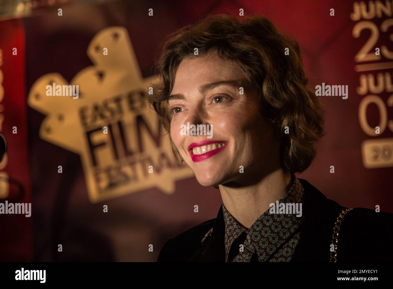 Actress Camilla Rutherford poses for photographers upon arrival at the ...