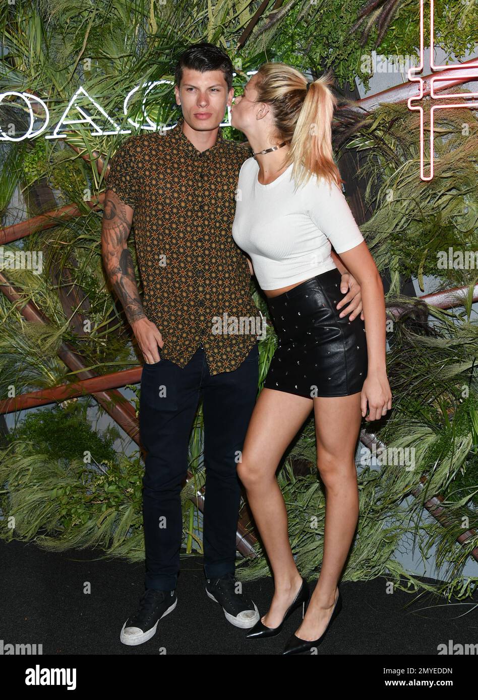 Model Hailey Clauson, right, and boyfriend Julian Herrera attend the ...