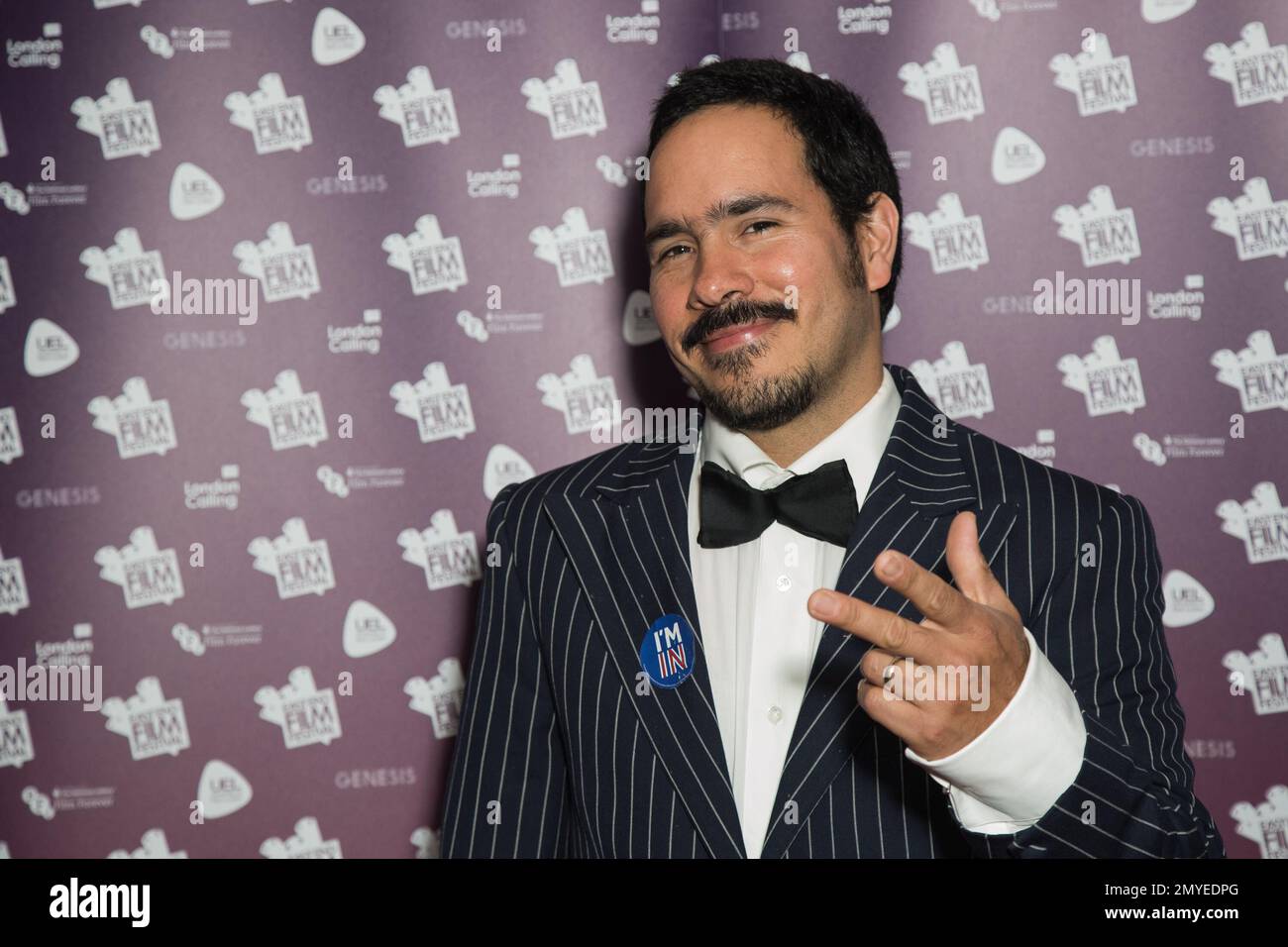 Actor Juan Cely poses for photographers upon arrival at the premiere of ...