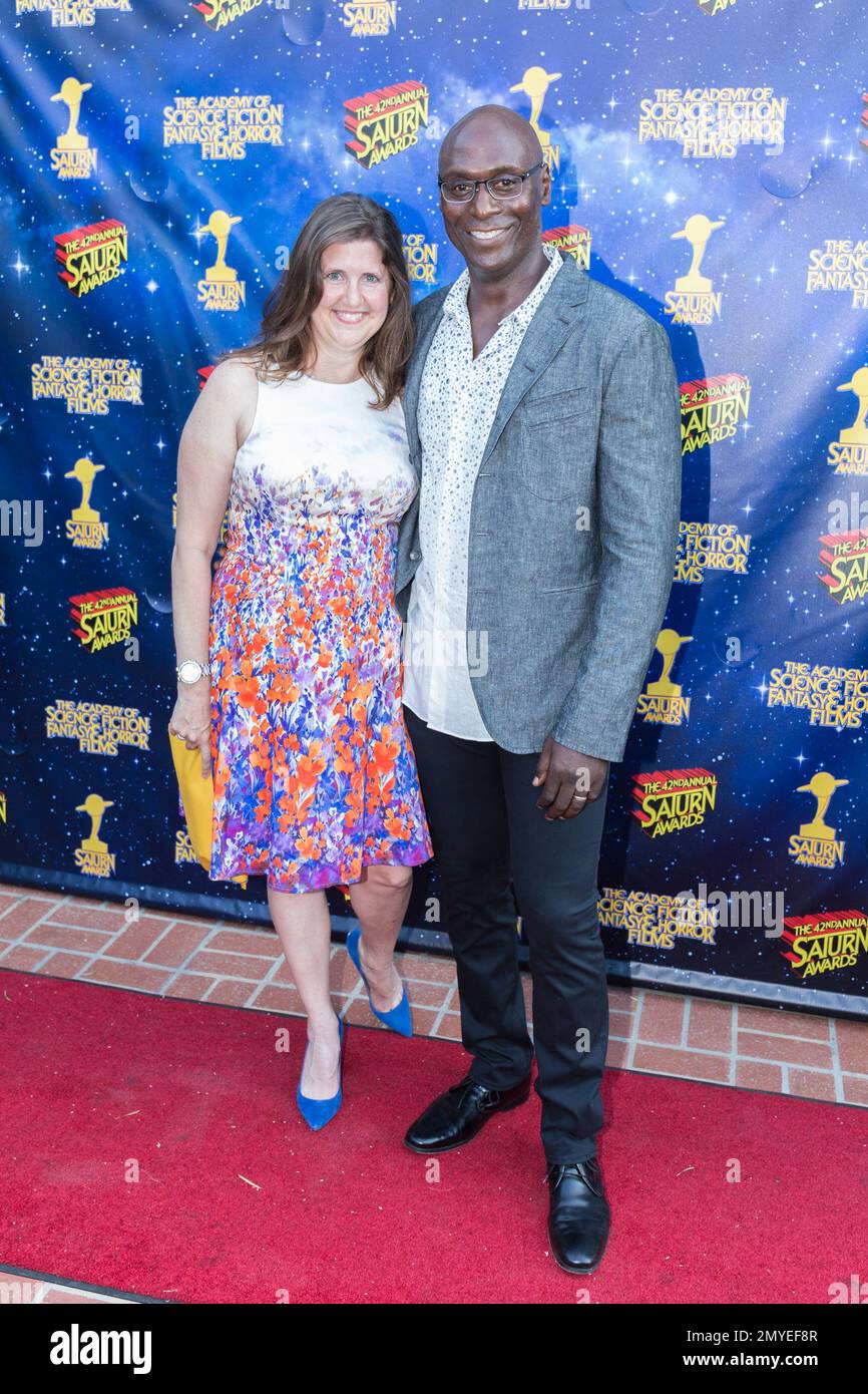 Lance Reddick, right, and Stephanie Reddick arrive at The 42nd Annual ...
