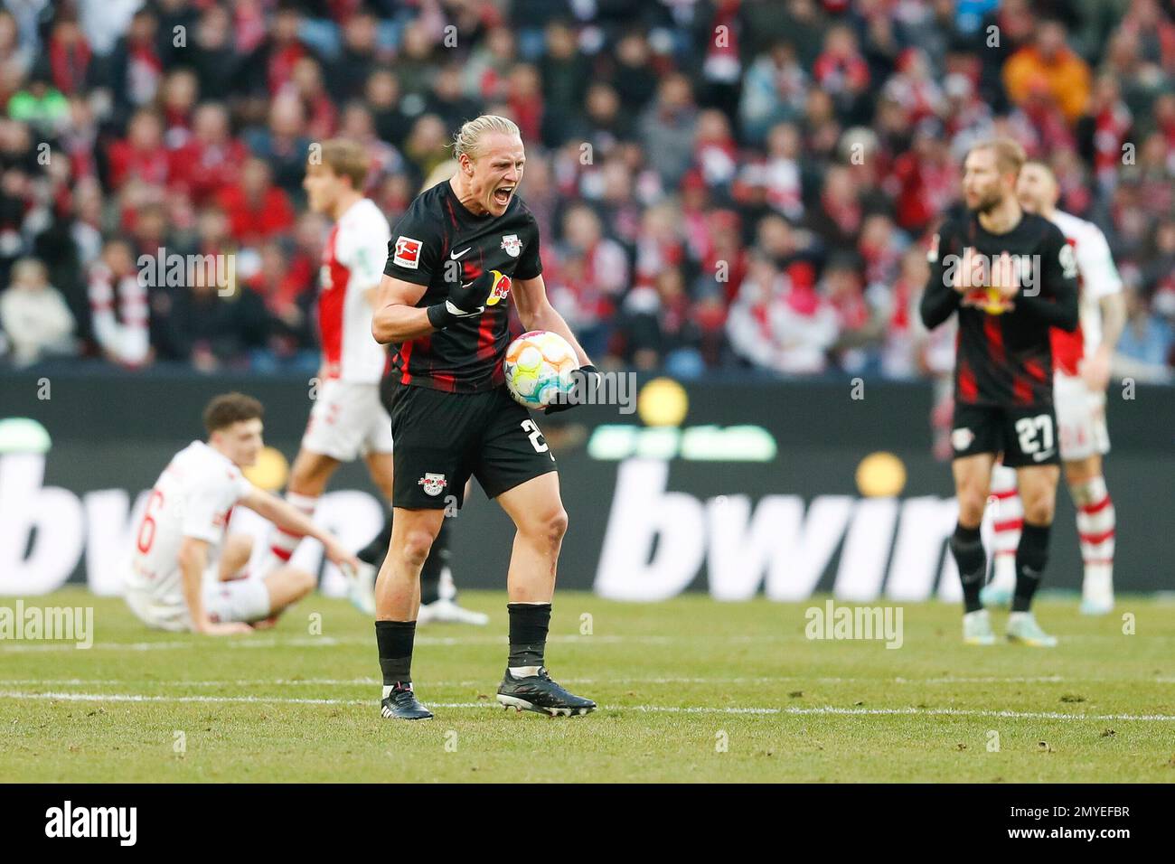 Cologne, Deutschland. 04th Feb, 2023. Xaver SCHLAGER (RB Leipzig, #24 ...