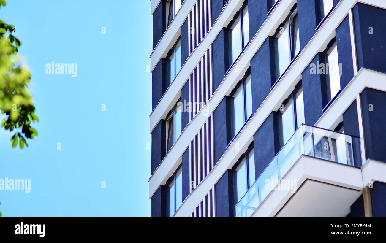 Ecological housing architecture. A modern residential building in the ...