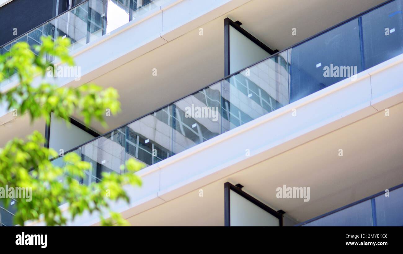 Ecological housing architecture. A modern residential building in the ...