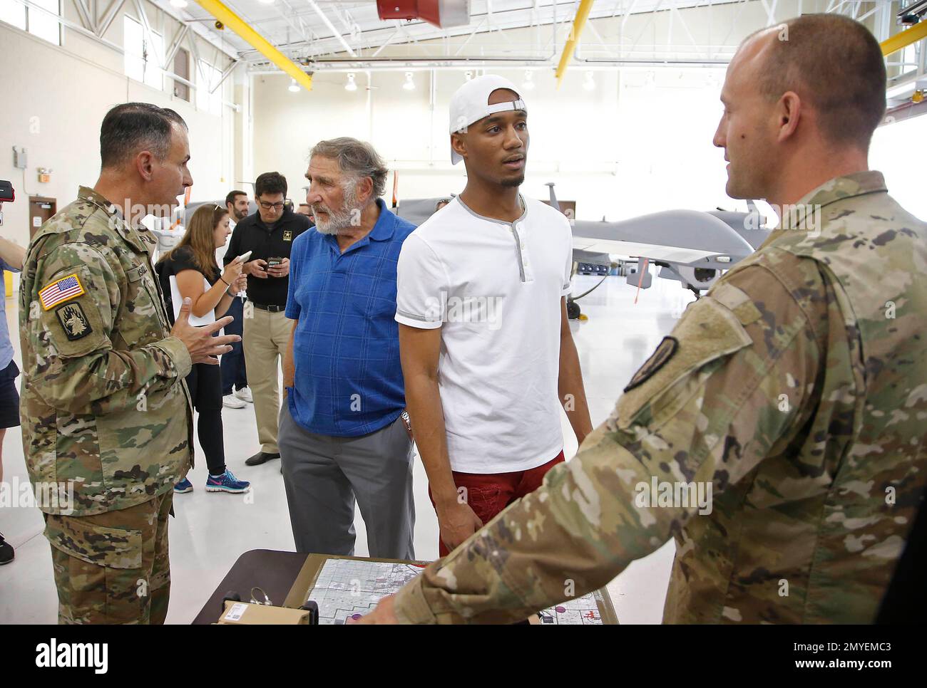 IMAGE DISTRIBUTED FOR U.S. ARMY - Actors Jessie Usher, right center ...