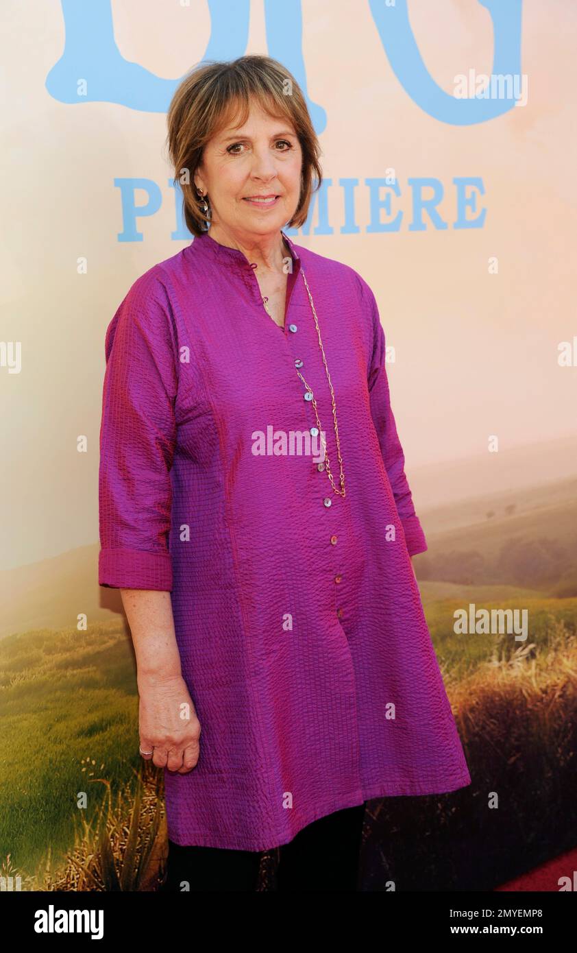 Penelope Wilton, a cast member in "The BFG," poses at the premiere of ...