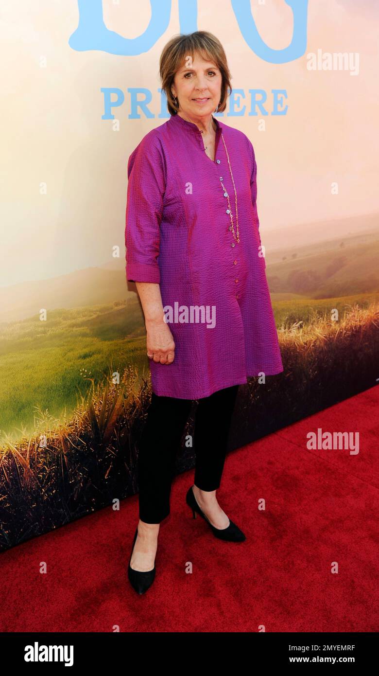 Penelope Wilton, a cast member in "The BFG," poses at the premiere of ...