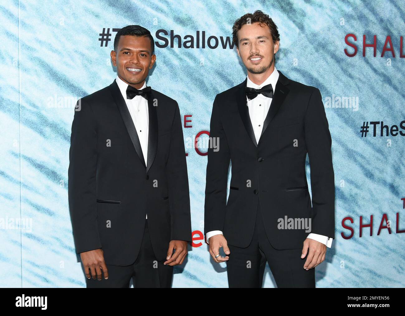 Surfers Jose "Yuco" Trujillo Salas, left, and Angelo Lozano Corzo ...