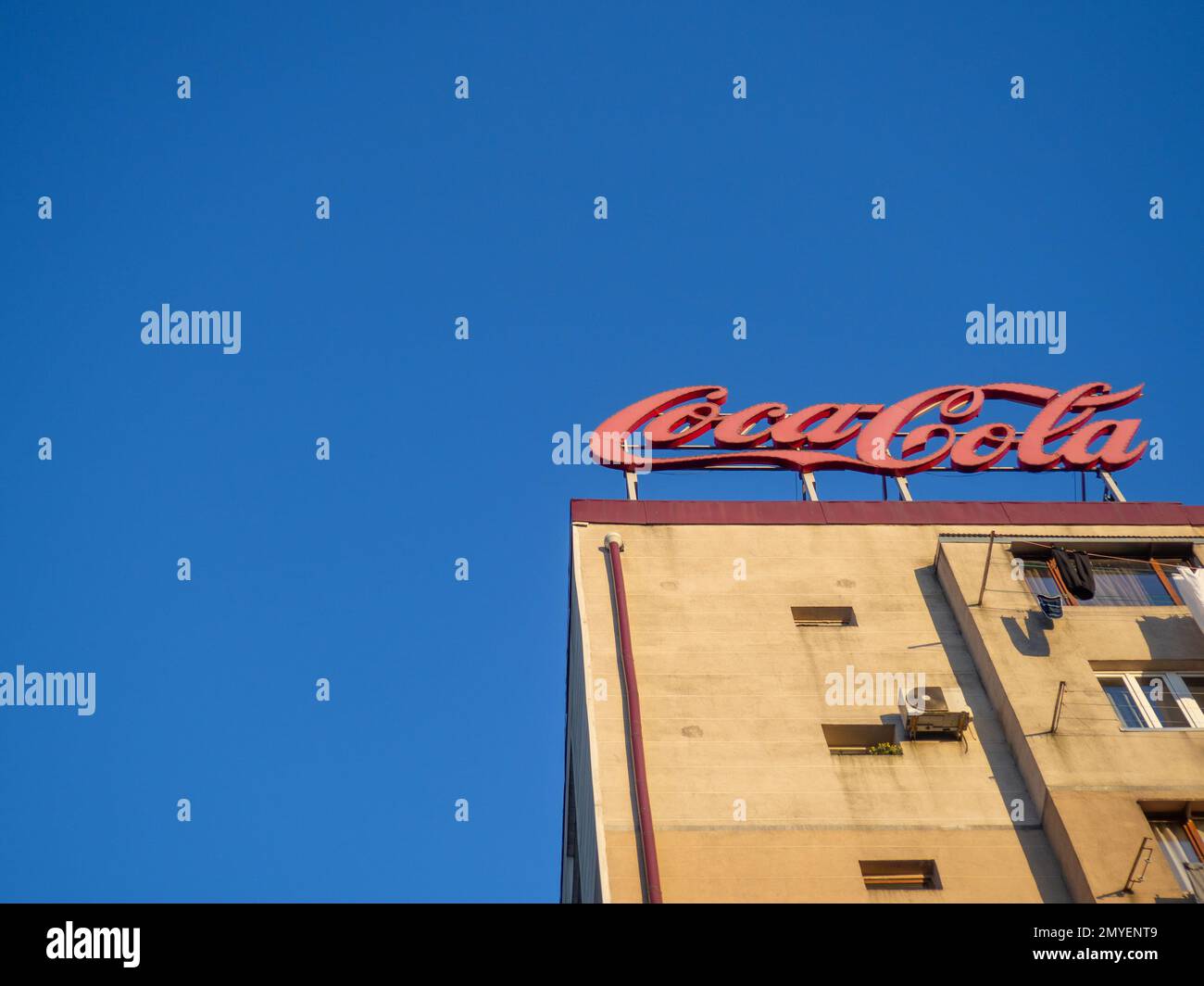 Batumi, Georgia. 01.18.2023 Street advertisement for Coca Cola. Coca ...