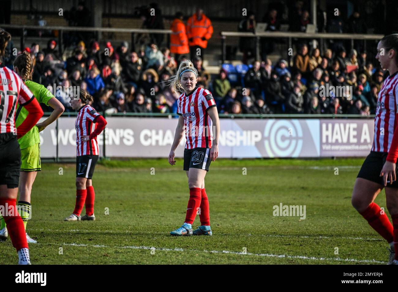 Sunderland AFC Women forward Tyler Dodds in action against Manchester ...