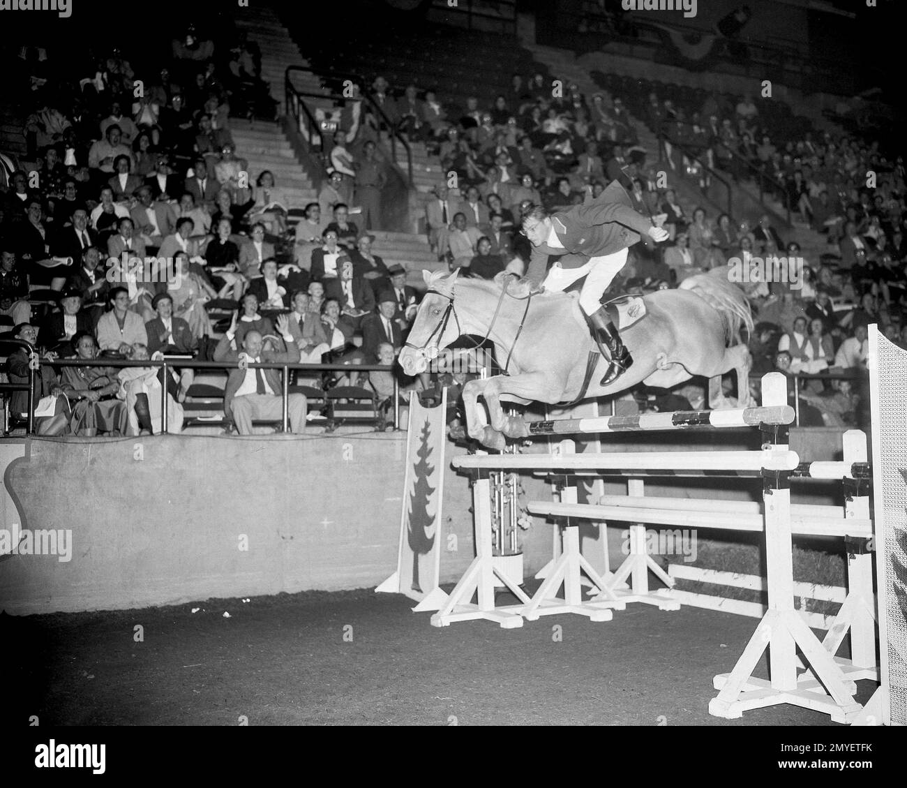 Frank Chapot of the United States equestrian team, stands in his ...