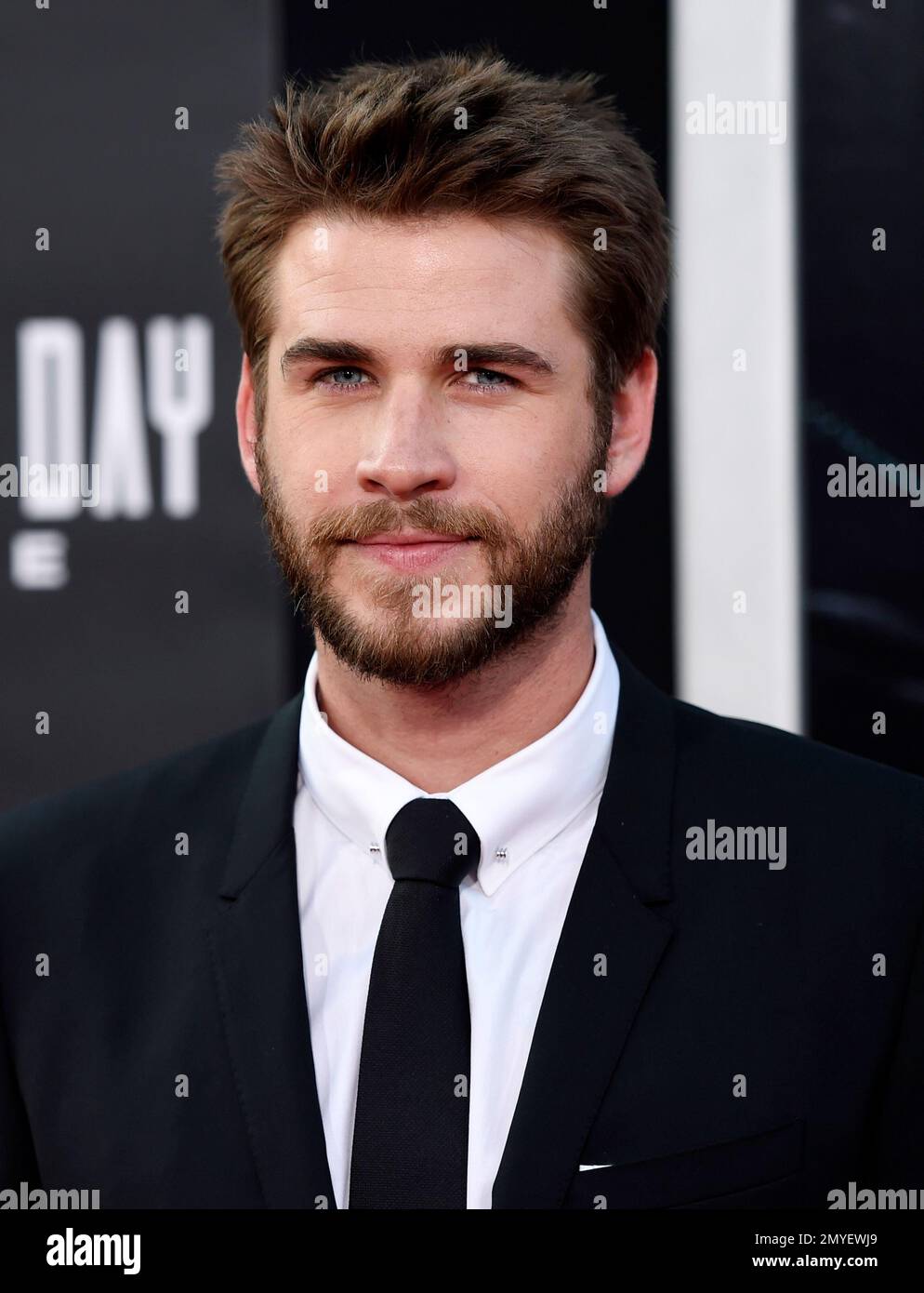 Liam Hemsworth, a cast member in "Independence Day: Resurgence," poses ...