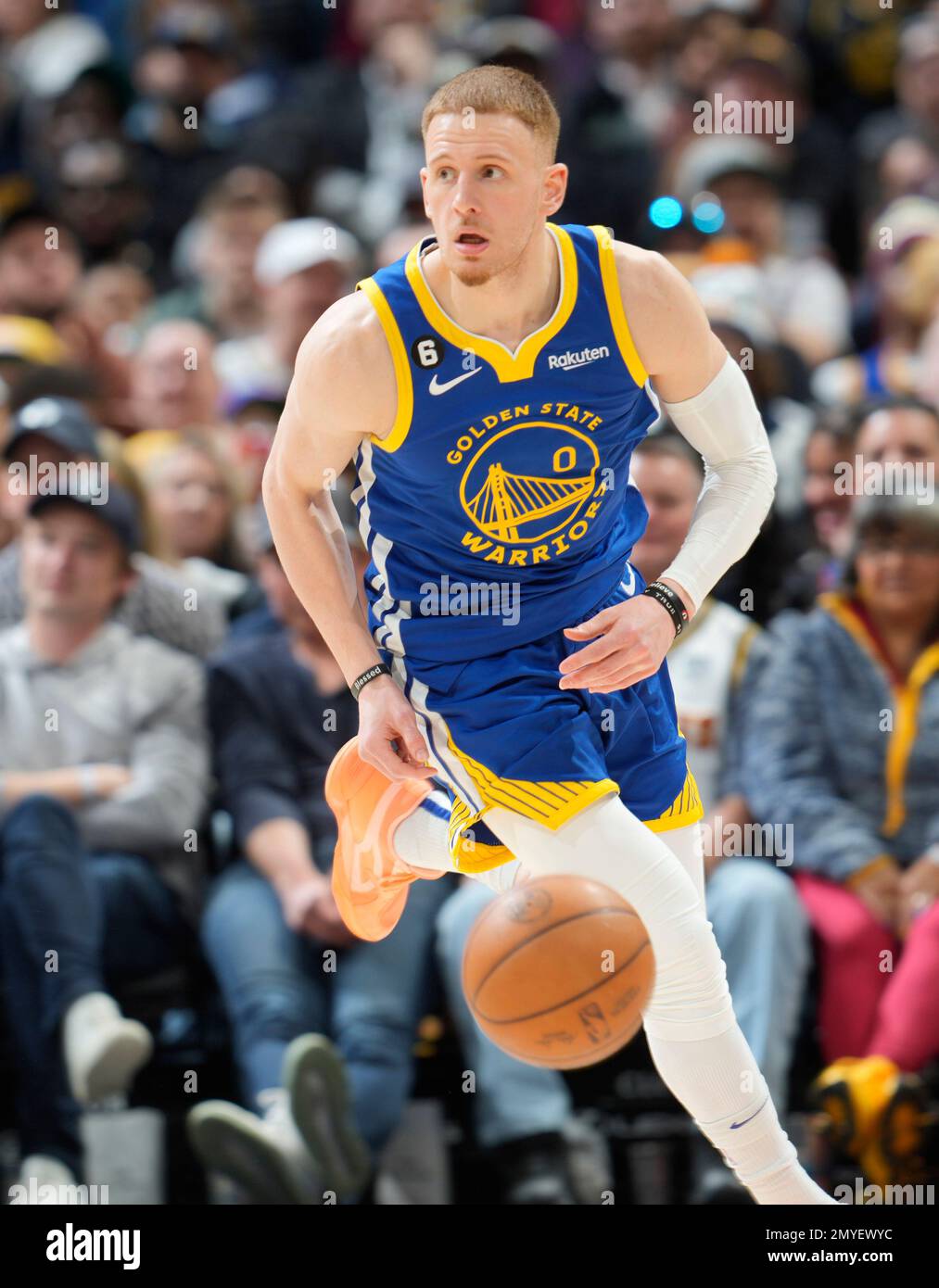 Golden State Warriors guard Donte DiVincenzo (0) in the second half of ...