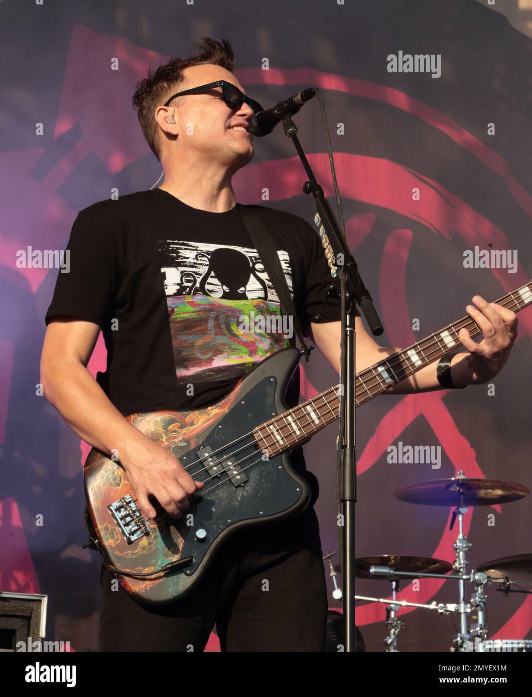 Mark Hoppus of the band Blink-182 performs on Day 4 of the 2016 Firefly ...