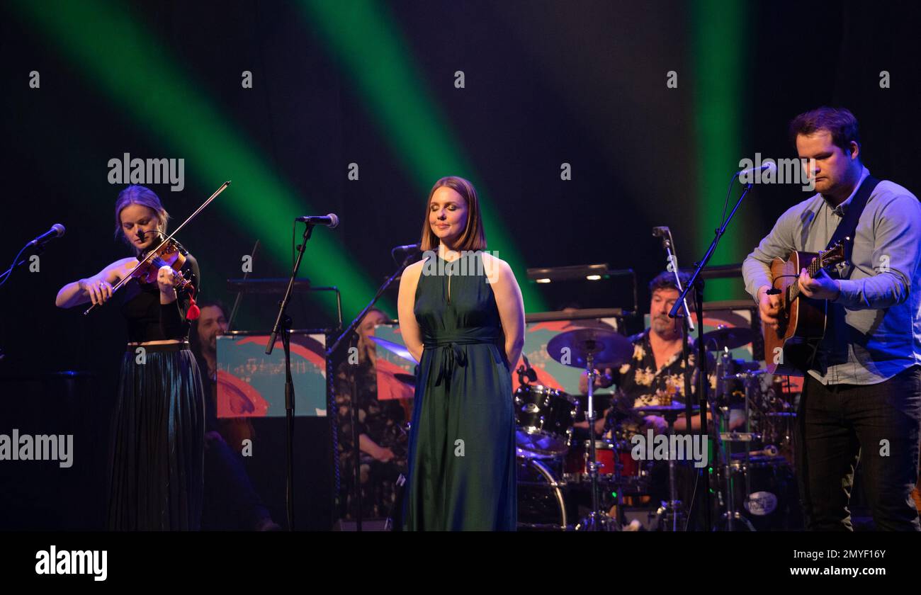 Glasgow Scotland. 19 January 2023. Kim Carnie, Scots Gaelic singer ...