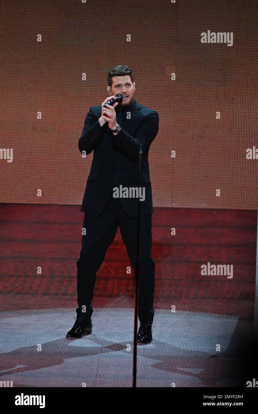 Canadian singer Michael Buble performs live on stage at Mediolanum ...