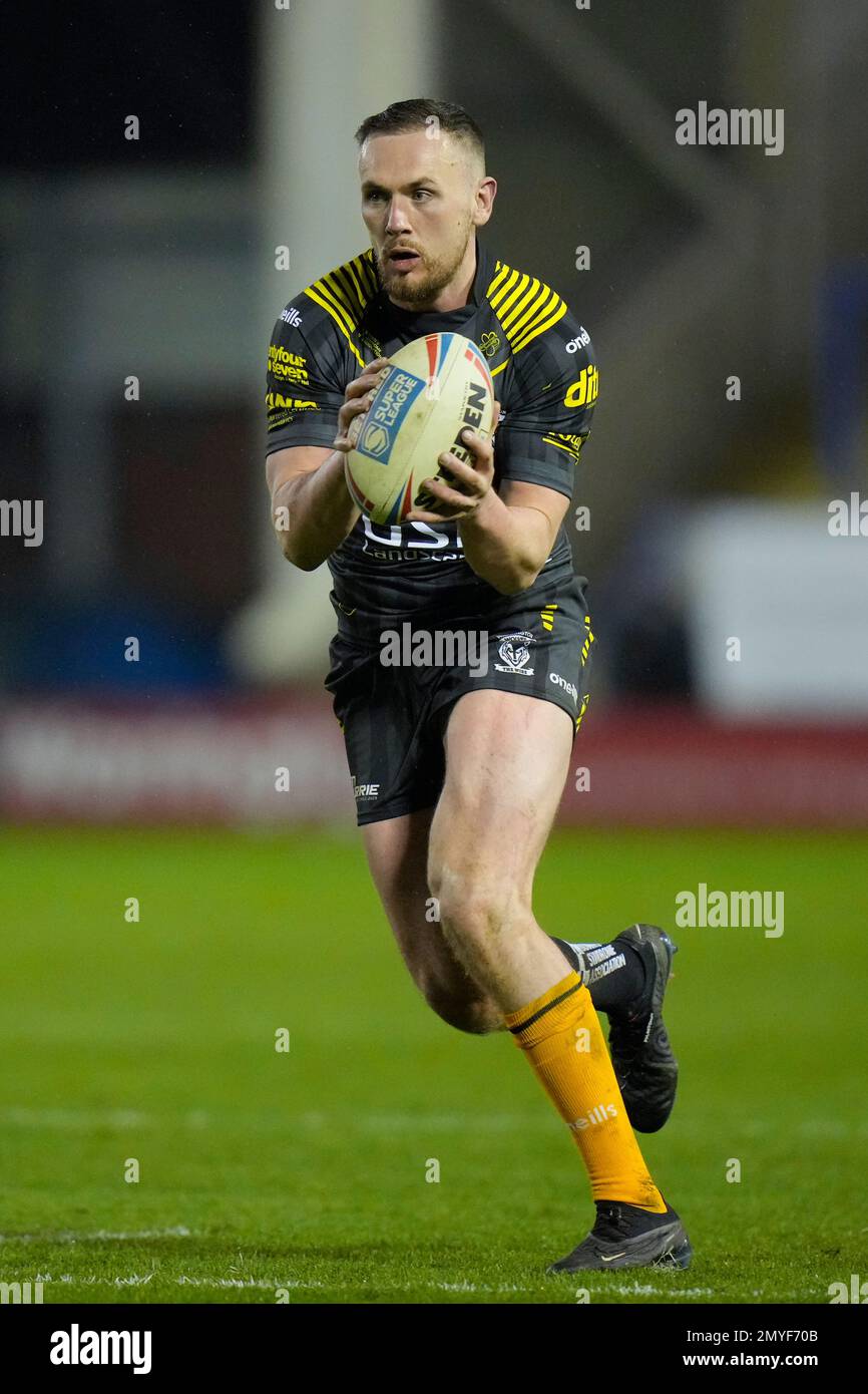 Ben Currie #11 of Warrington Wolves during the Rugby League Ben Currie ...