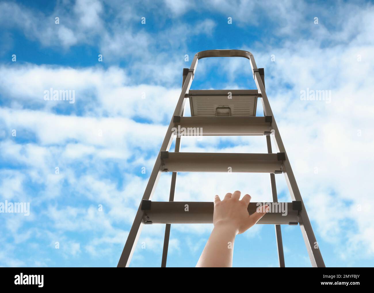 Climbing steps heaven hi-res stock photography and images - Alamy