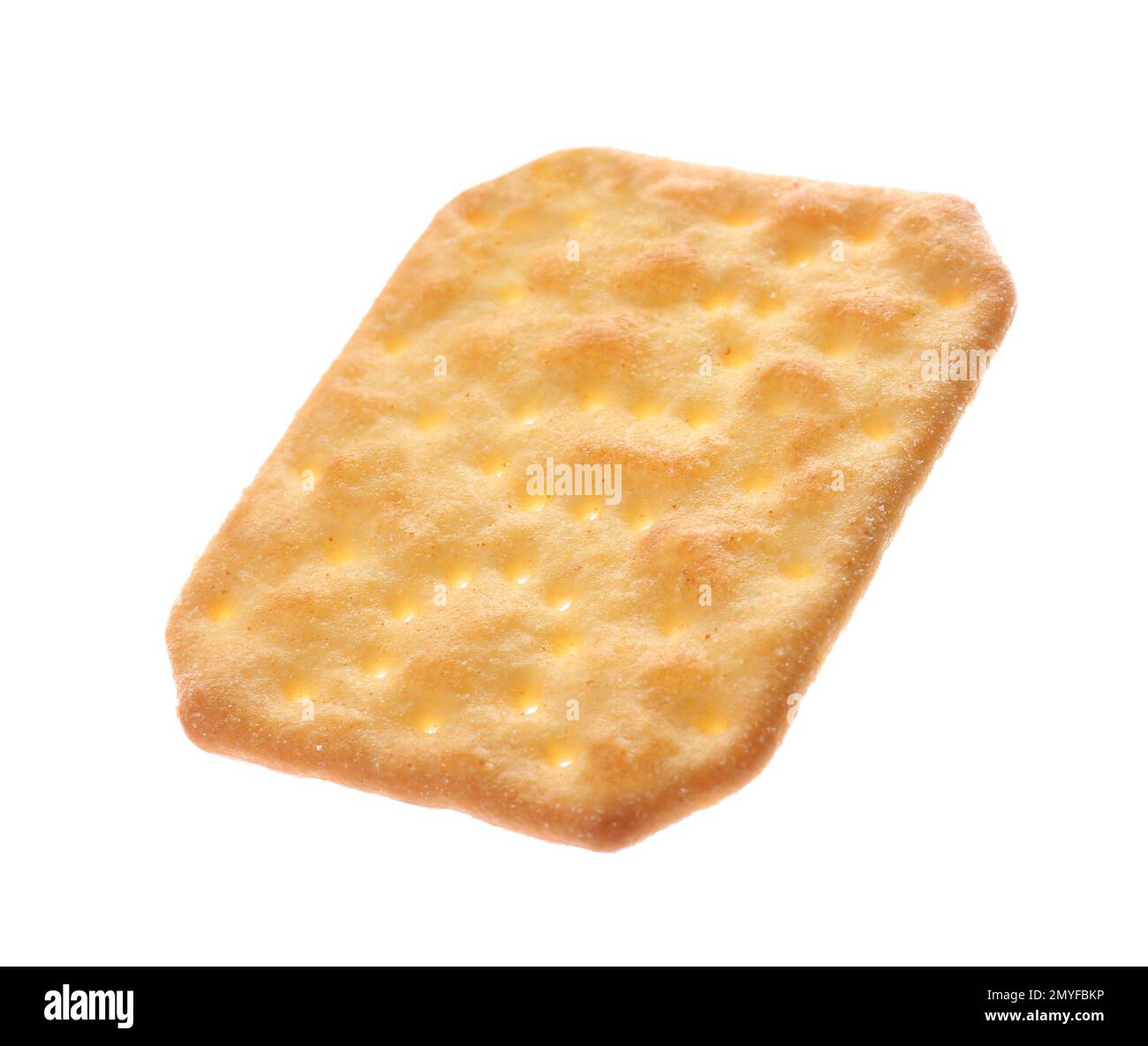 Crispy cracker isolated on white. Delicious snack Stock Photo - Alamy