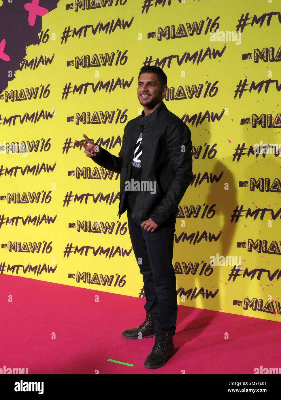 Mexican UFC fighter Yair Rodriguez "El Pantera" arrives to the MTV MIAW ...