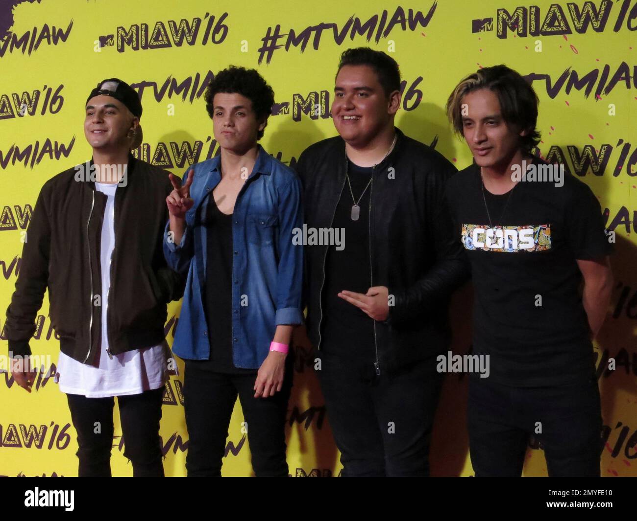 The Mexican rock band Adeline arrives to the MTV MIAW awards at the ...