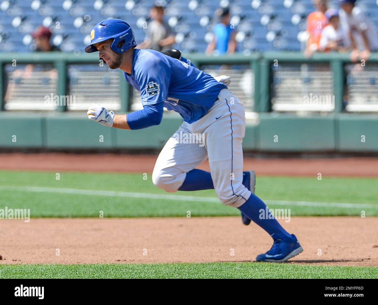 UC Santa Barbara's Andrew Calica runs between bases during practice at ...