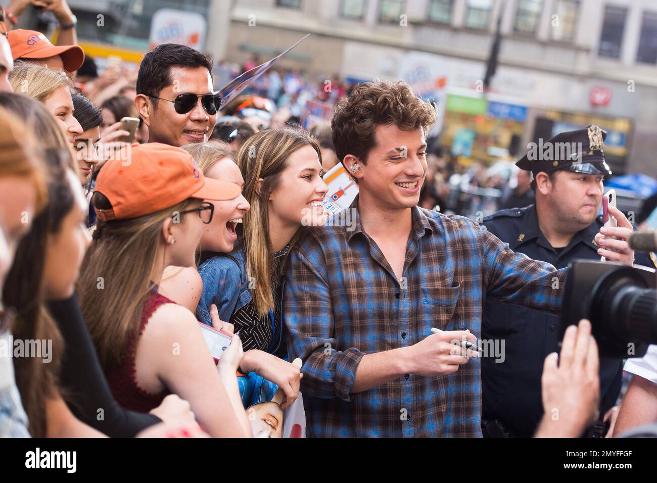 Charlie Puth meets with fans before performing on NBC's "Today" show at ...