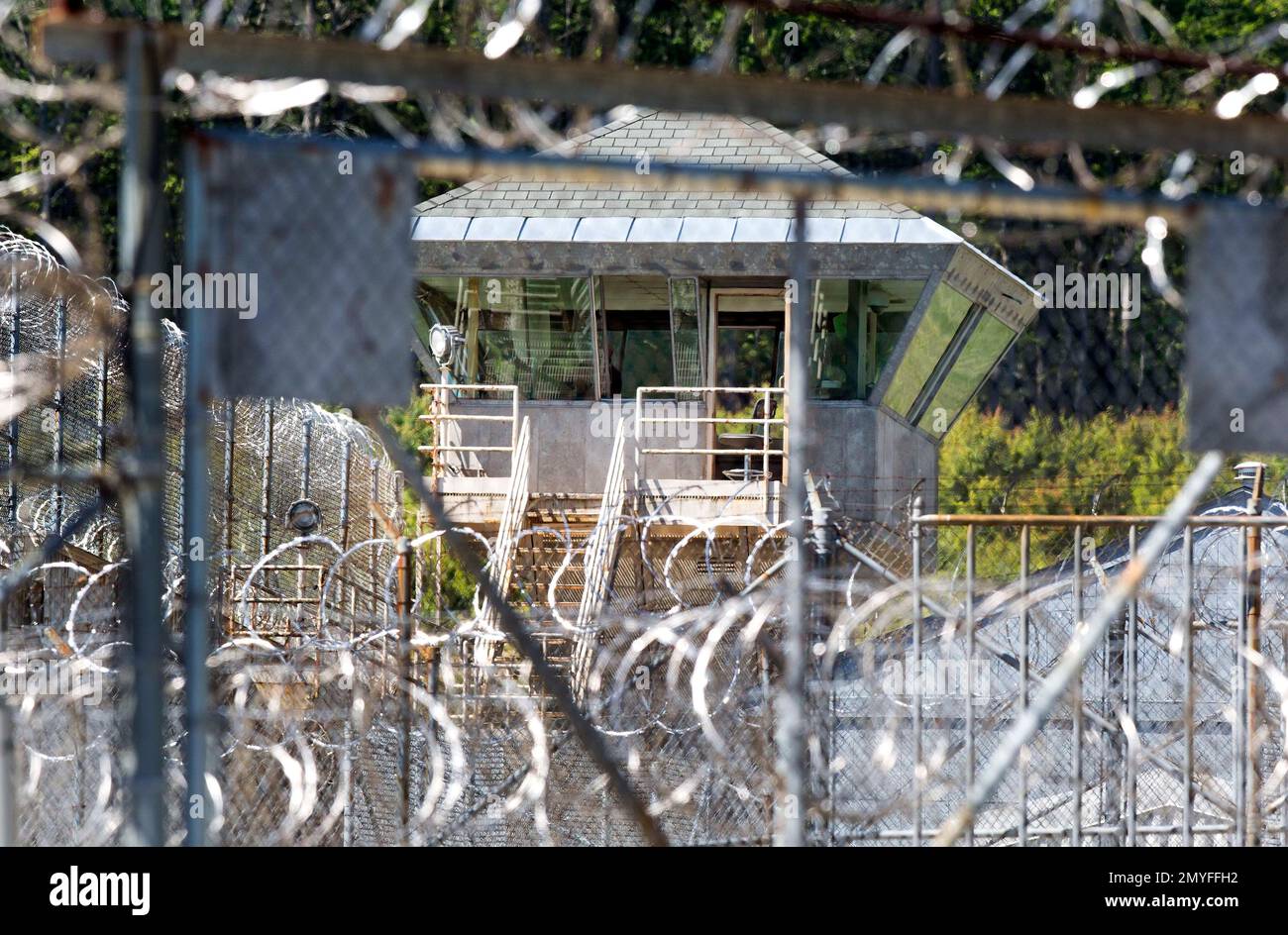 This Friday, June 17, 2016, photo, shows the guard tower at the New ...