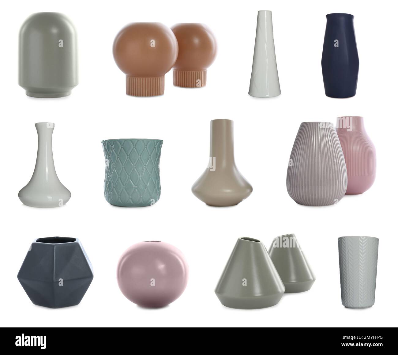 Various ceramic vases decor Cut Out Stock Images & Pictures - Alamy