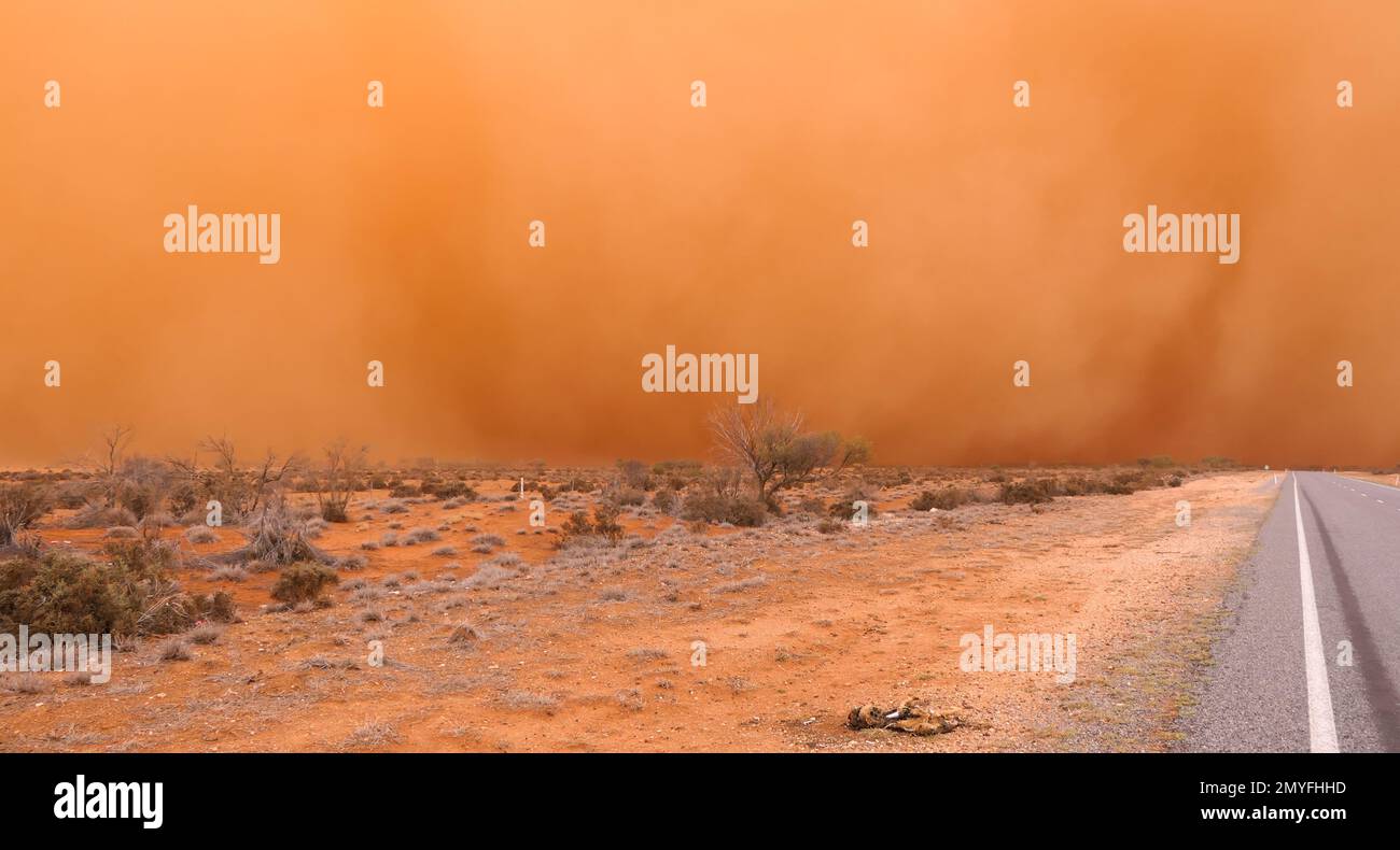 A beautiful view of an incoming drought dust storm Stock Photo - Alamy