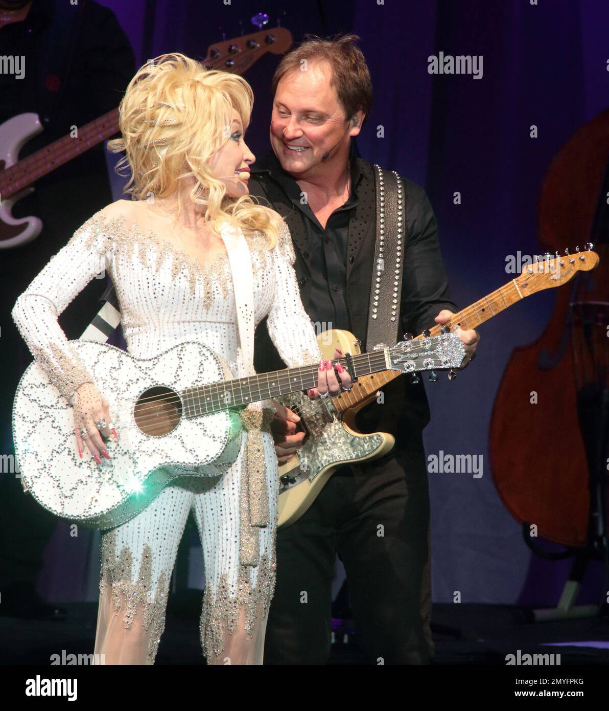 Dolly Parton performs in concert during her “Pure & Simple Tour” at The ...
