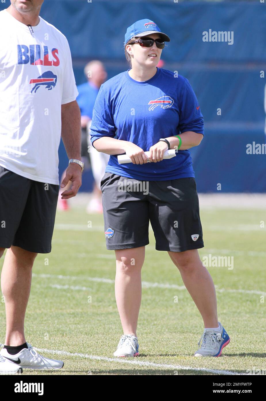 Buffalo Bills special teams quality control coach Kathryn Smith directs ...