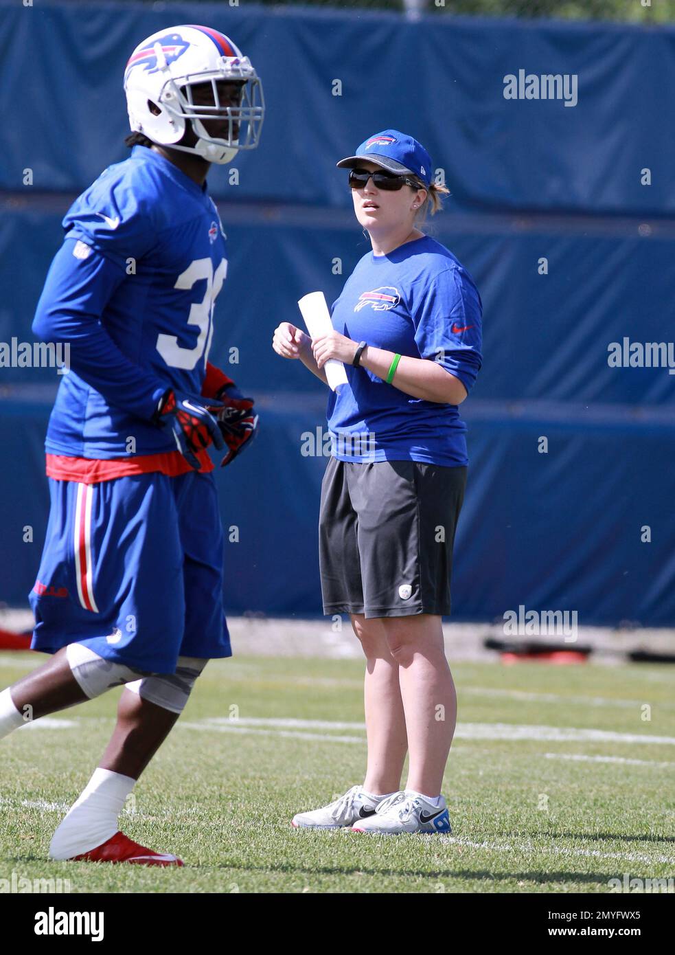 Buffalo Bills special teams quality control coach Kathryn Smith directs ...