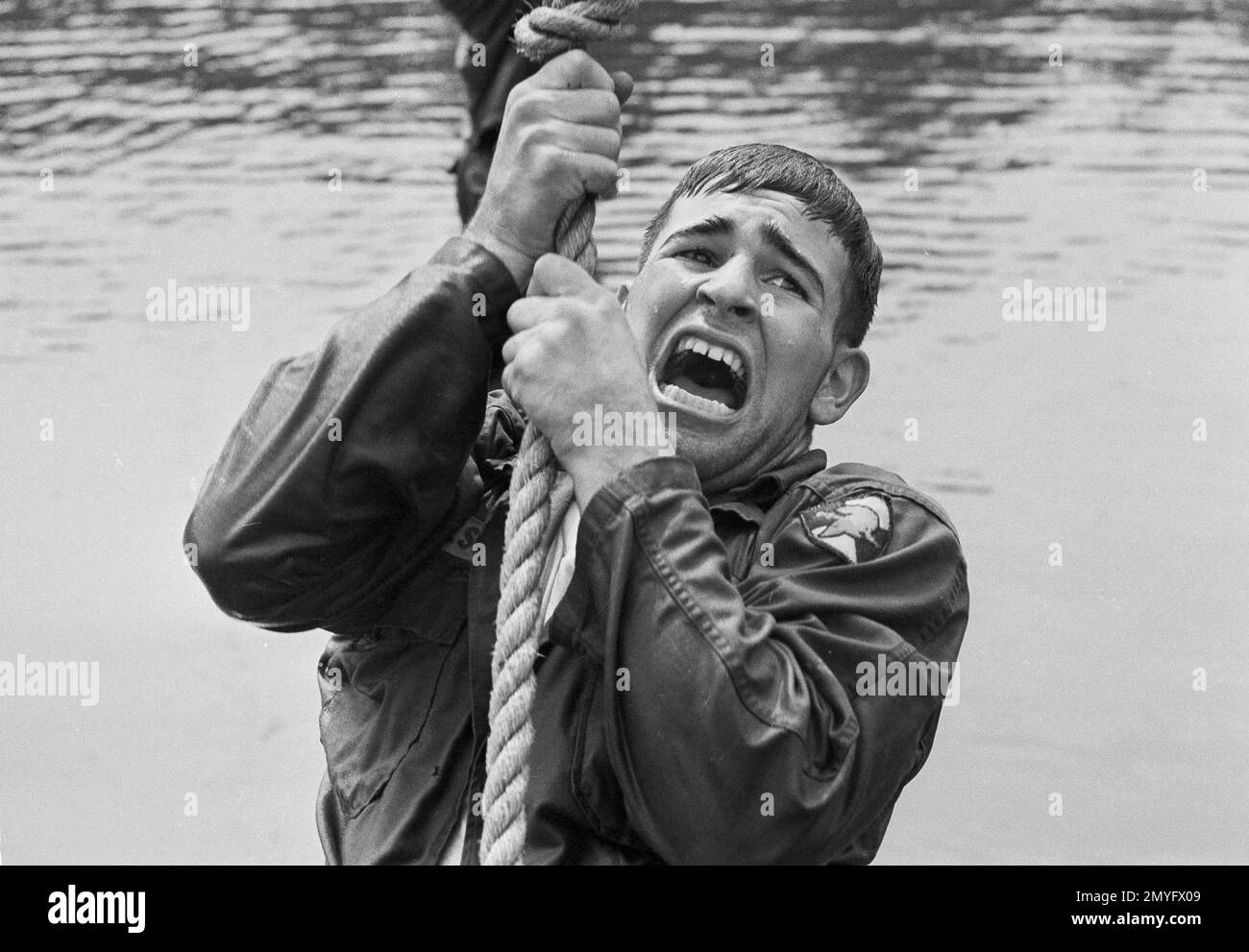 An unidentified Army Ranger is shown during "Recondo," a five-day ...