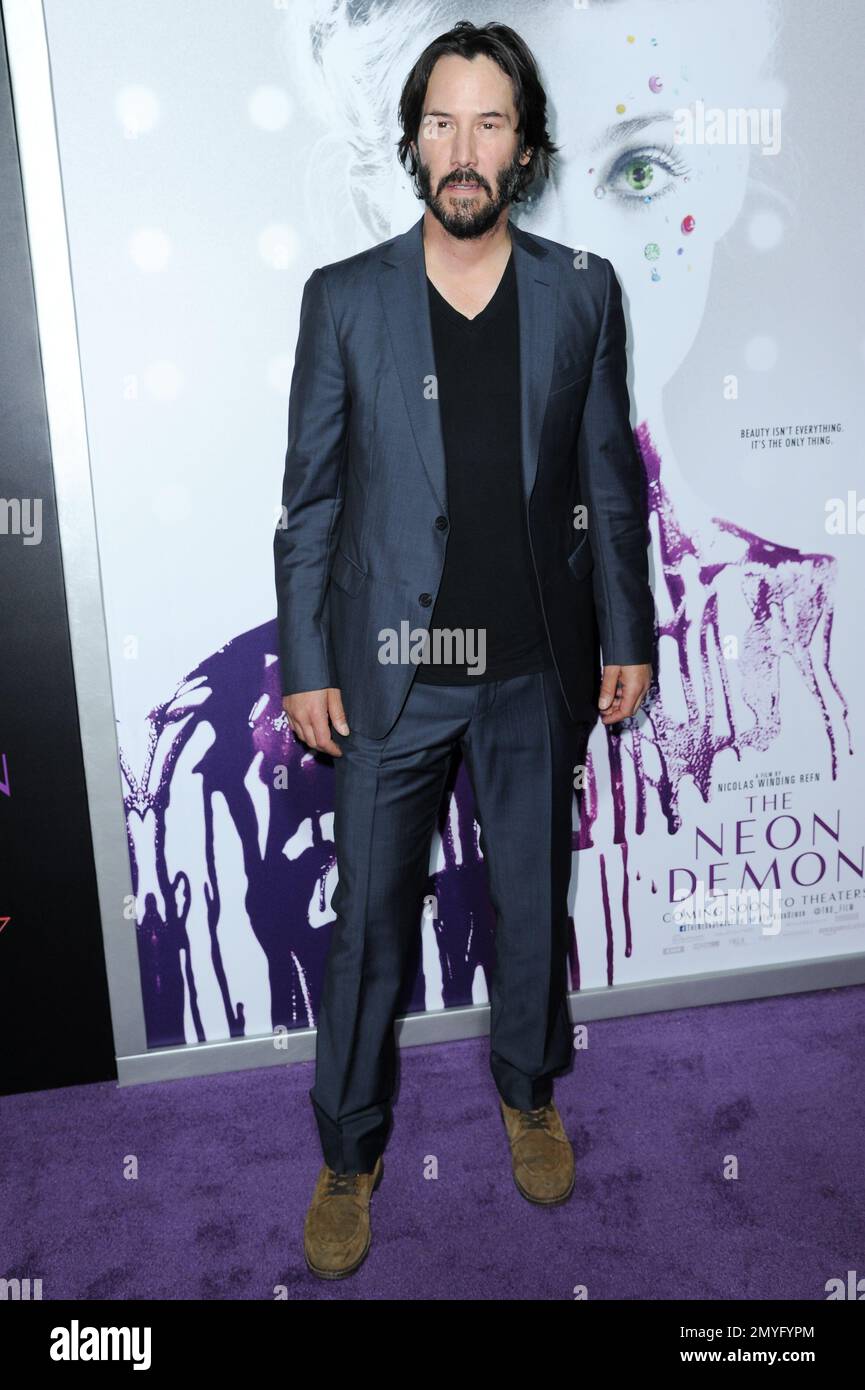 Keanu Reeves attends the LA Premiere of "The Neon Demon" held at ...