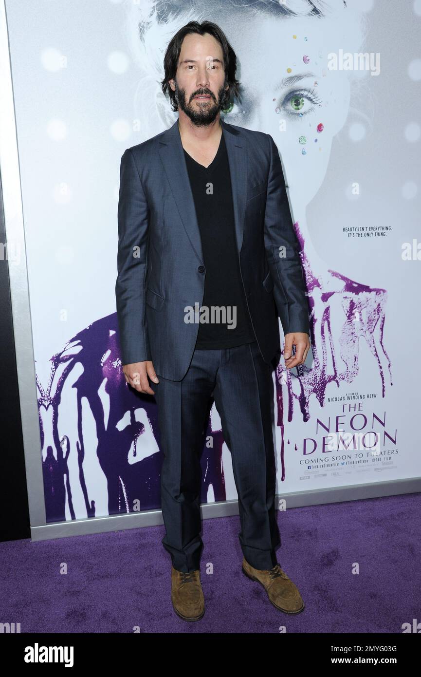 Keanu Reeves attends the LA Premiere of "The Neon Demon" held at ...