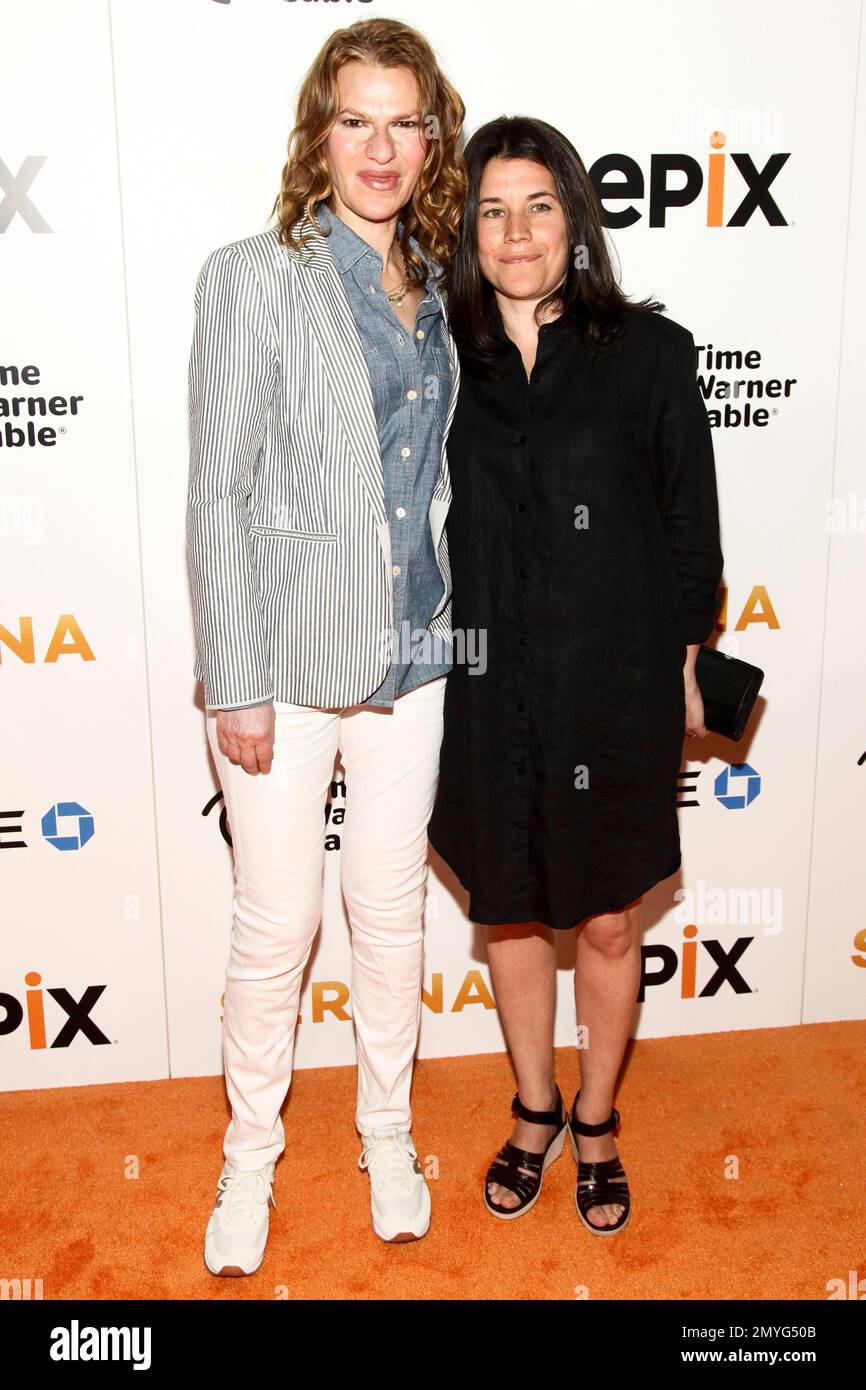 Sandra Bernhard, left, and Sara Switzer, right, attend the premiere of ...