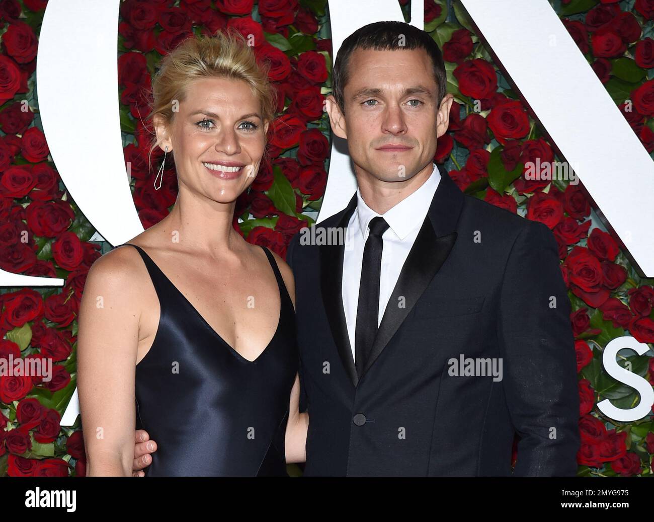 Claire Danes, left, and Hugh Dancy arrive at the Tony Awards at the ...
