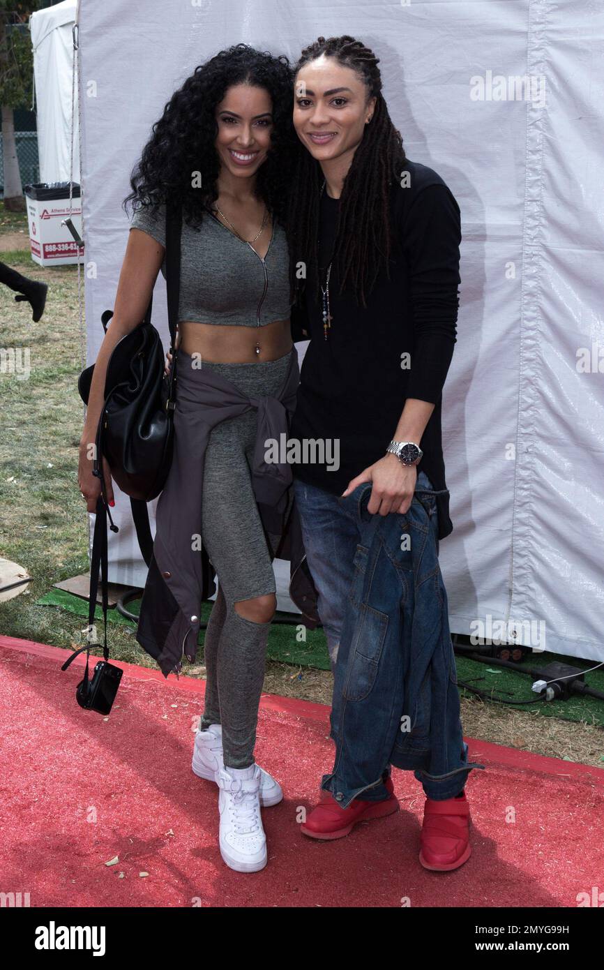 Ava Pearl, left, and Ambers Closet arrive at the "LA Pride Festival and ...