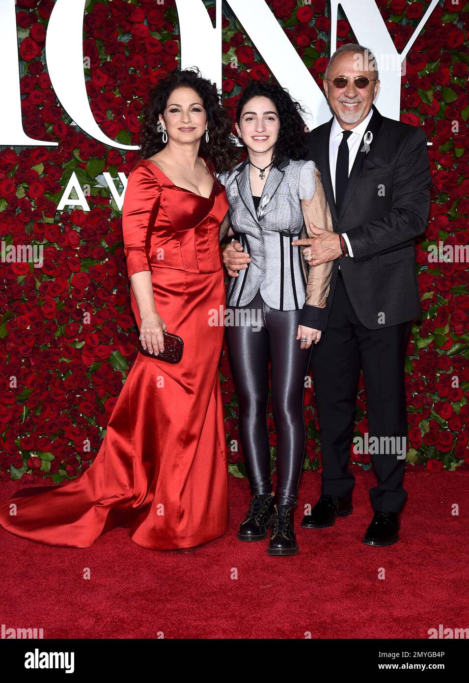 Gloria Estefan, Emily Estefan, and Emilio Estefan arrive at the Tony ...