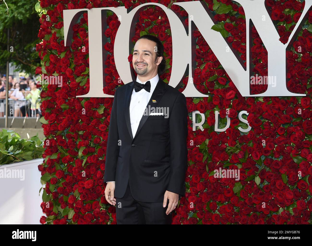 Lin-Manuel Miranda arrives at the Tony Awards at the Beacon Theatre on ...