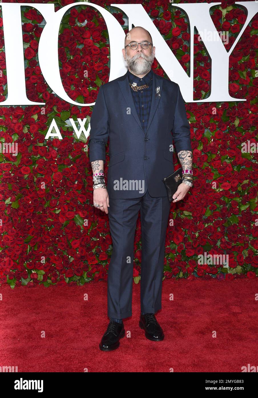 David Zinn arrives at the Tony Awards at the Beacon Theatre on Sunday ...