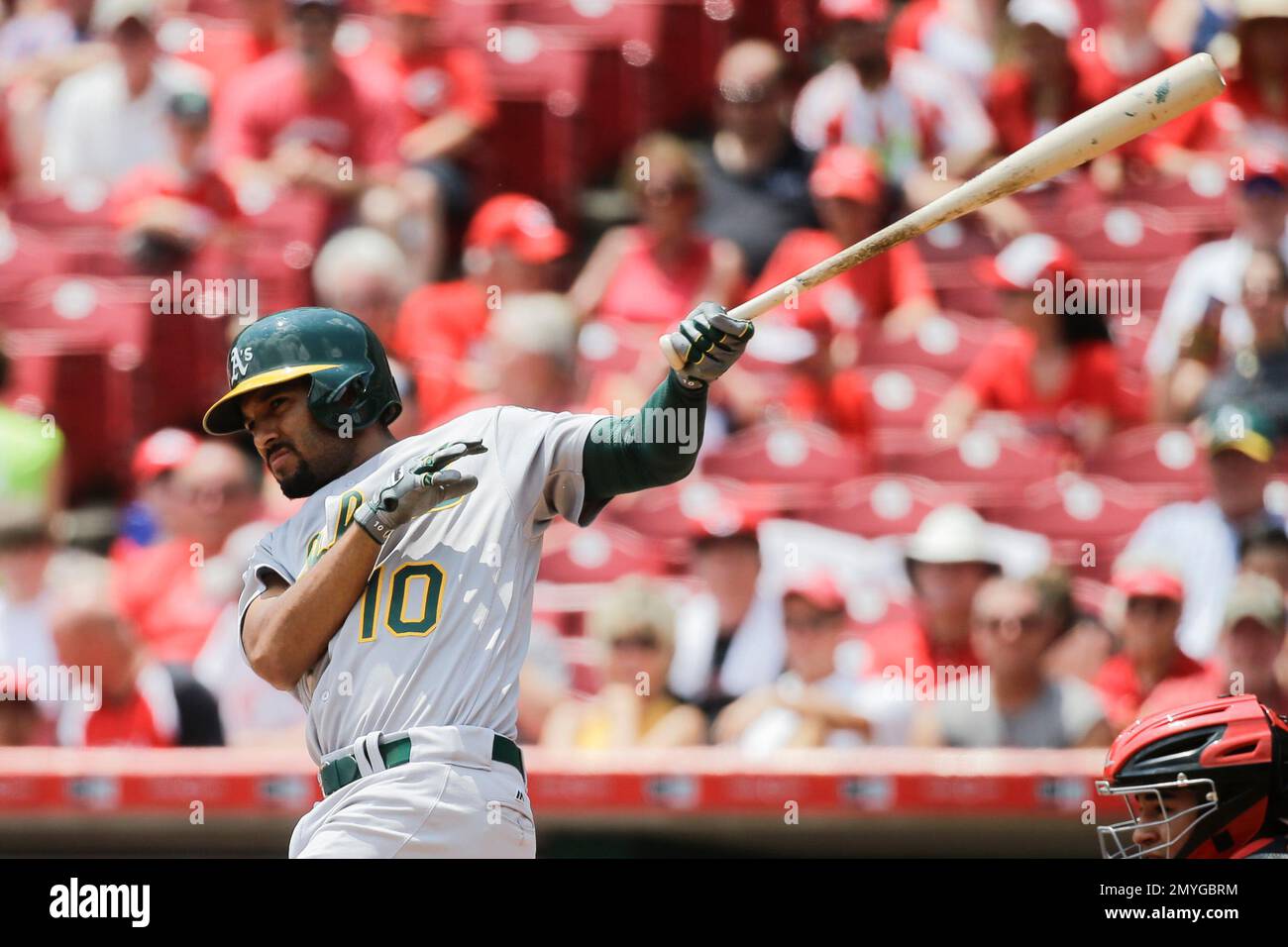 Oakland Athletics Marcus Semien Hits A Two Run Home Run Off Cincinnati