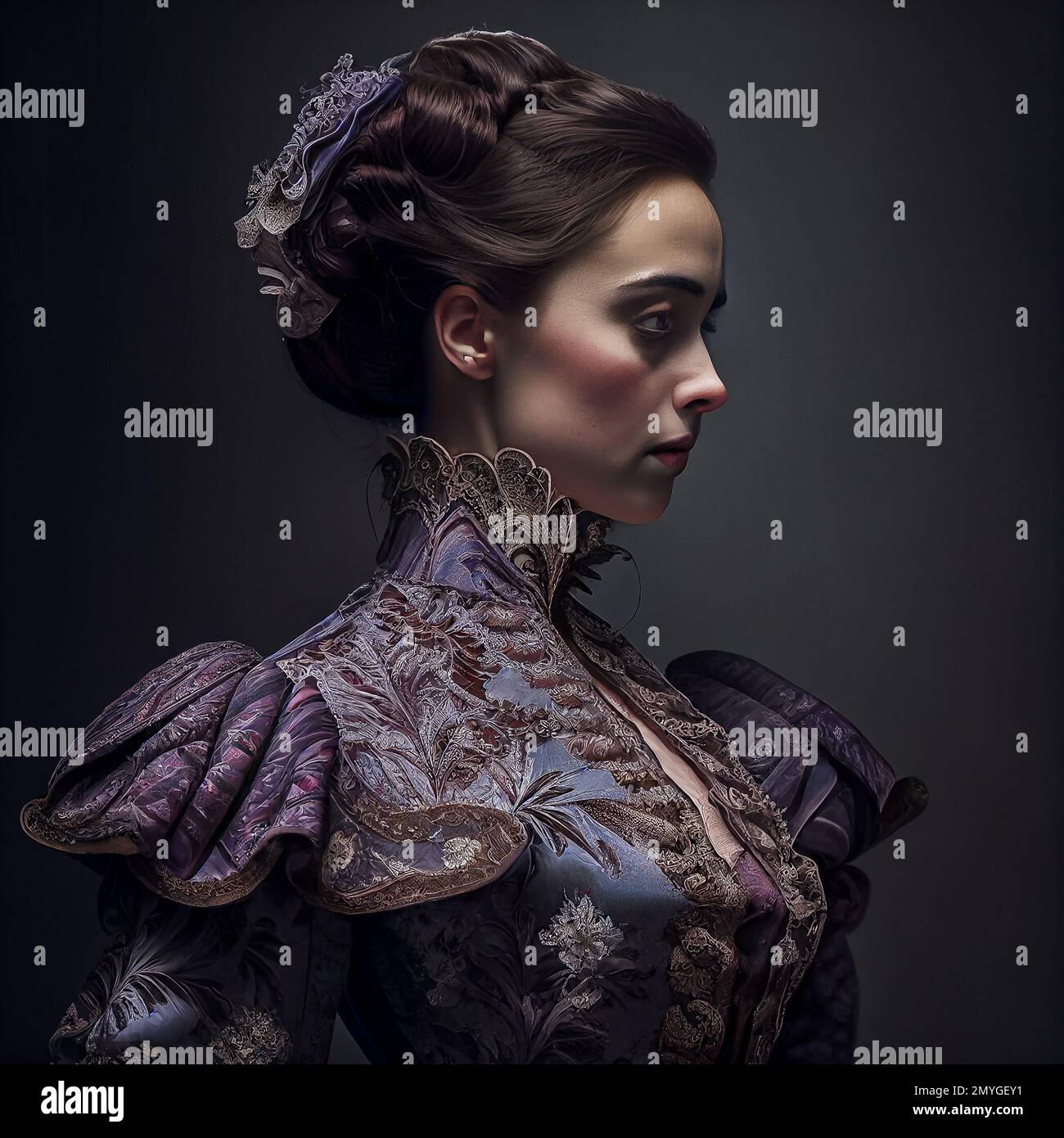 Women with victorian dress. Ai generated Stock Photo - Alamy