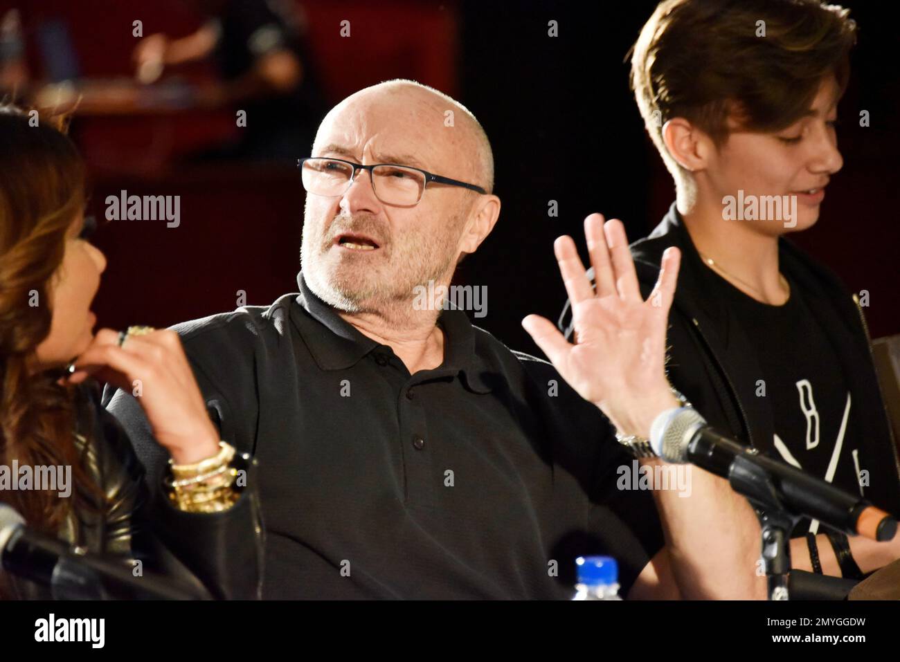 Orianne Collins, from left, Phil Collins and Nic Collins judge the ...