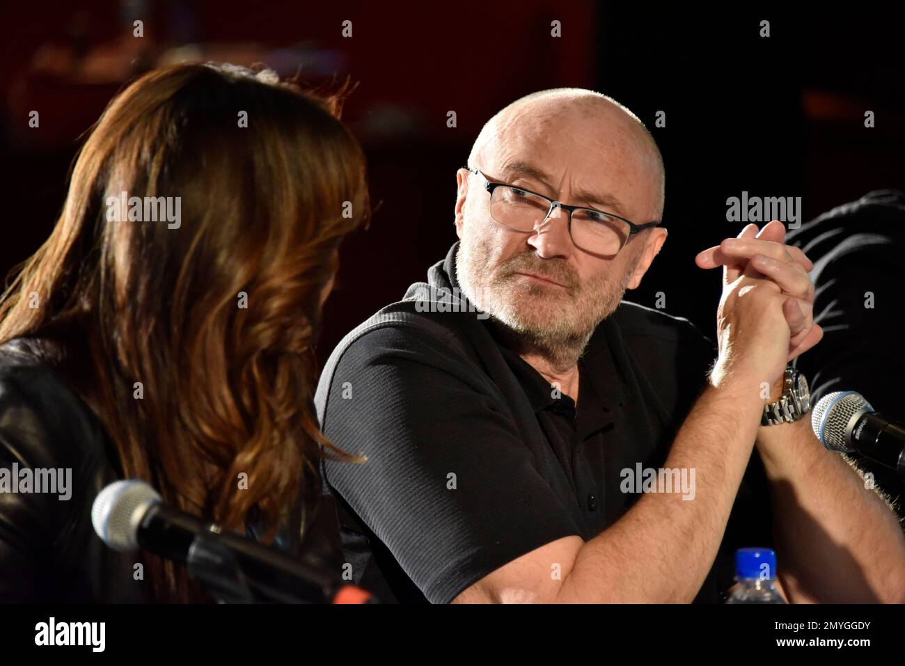 Orianne Collins, left and Phil Collins judge the Little Dreams ...
