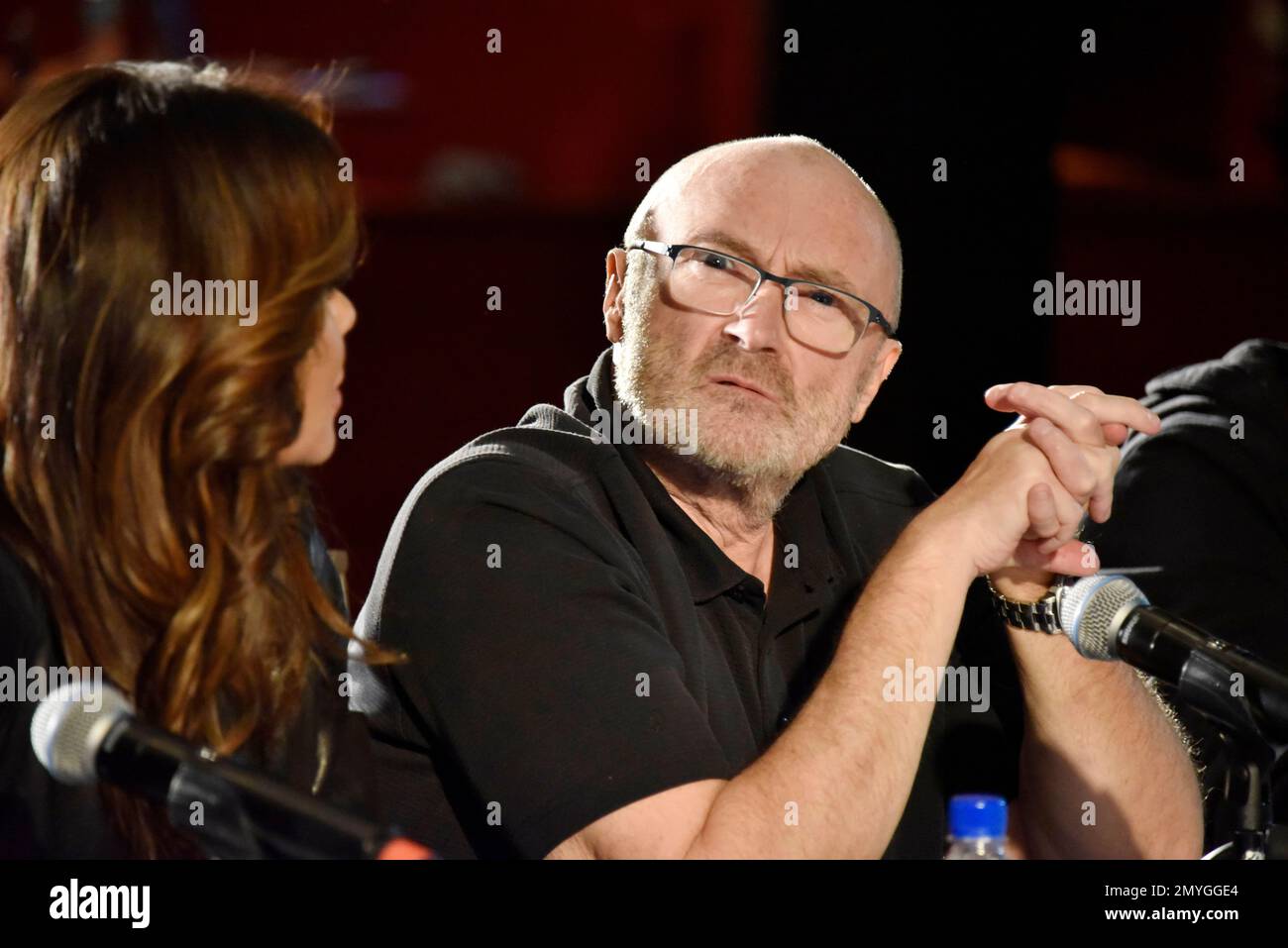 Orianne Collins, left and Phil Collins judge the Little Dreams ...