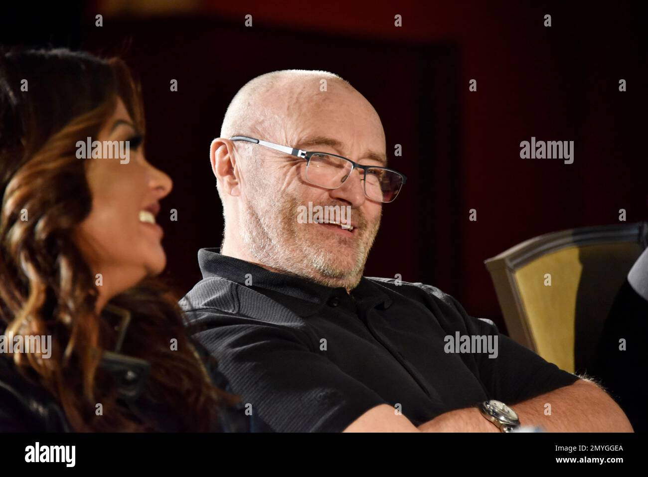 Orianne Collins left, and Phil Collins, judge the Little Dreams ...