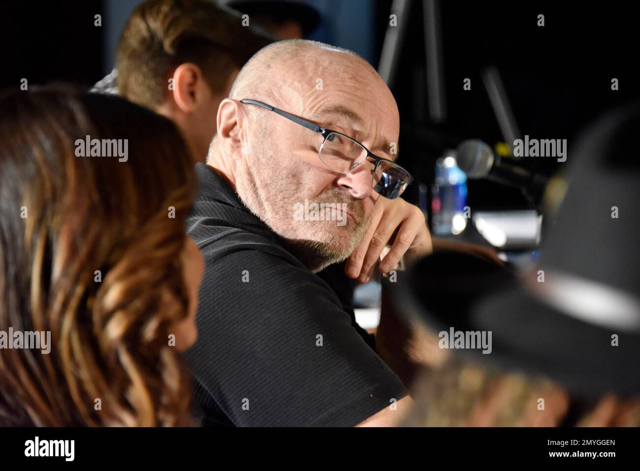 Orianne Collins left, and Phil Collins, judge the Little Dreams ...